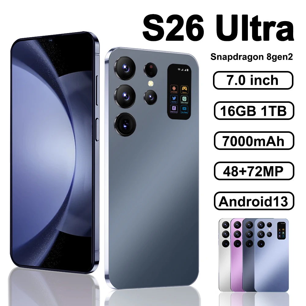 Original-S26-Ultra-Smartphone-Qualcomm8-Gen2-16GB-1TB-7000mAh-48-72MP ...