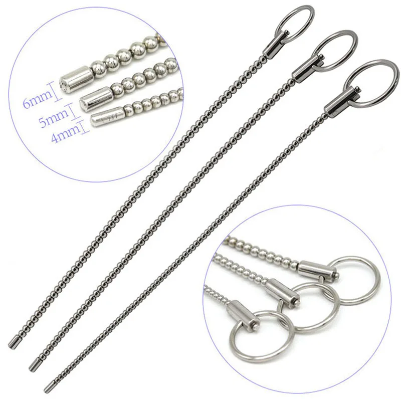 Electro Shock Type Stainless Steel Urethral Beads Penis Plug Sex Toys ...