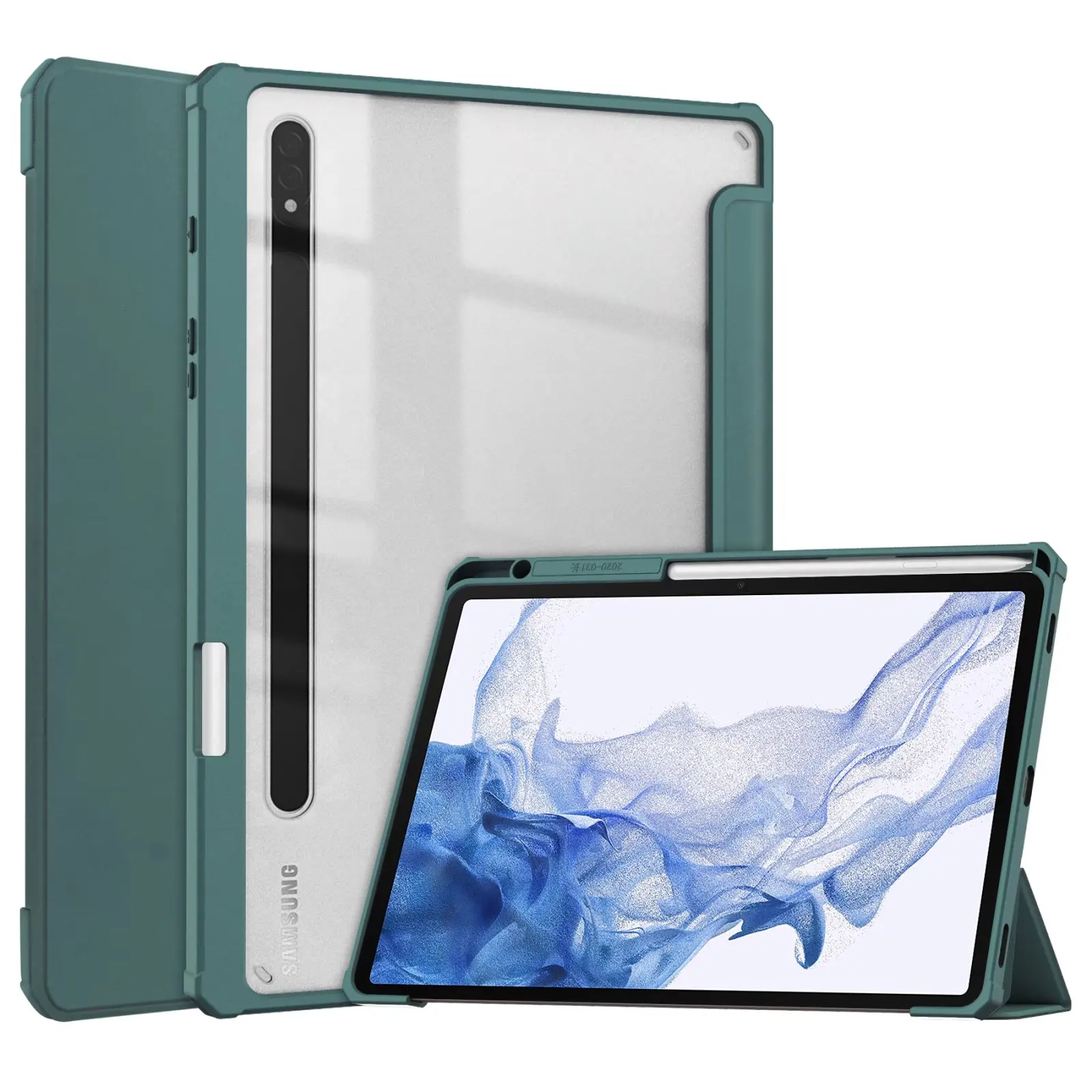 Funda For Samsung Galaxy Tab S8 Smart Case SM X700 X706 Pencil Holder ...