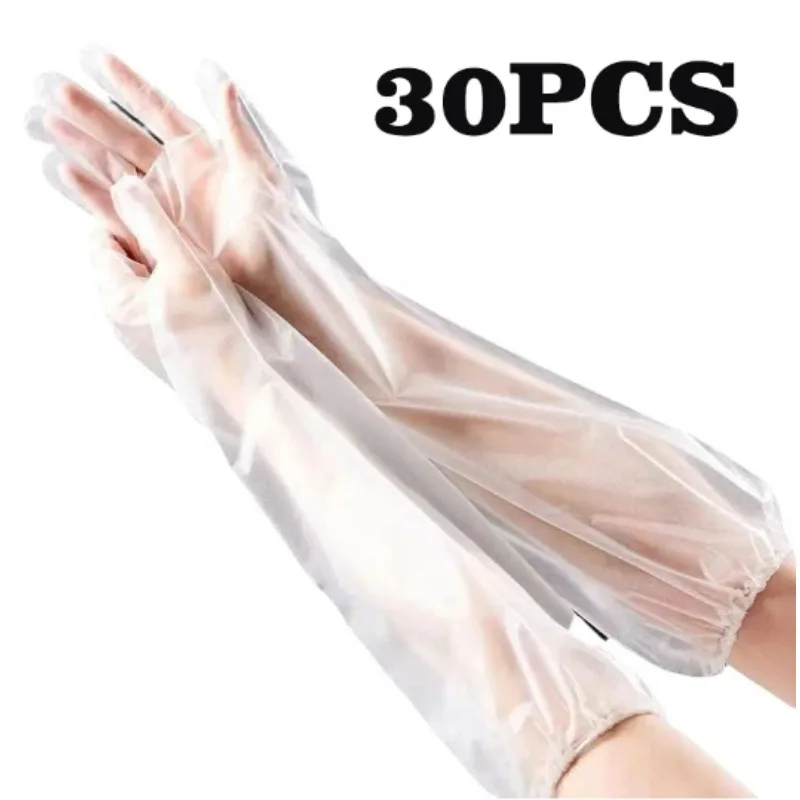 30PCS Disposable Arm Guard Gloves Kitchen Household Cleaning Waterproof ...