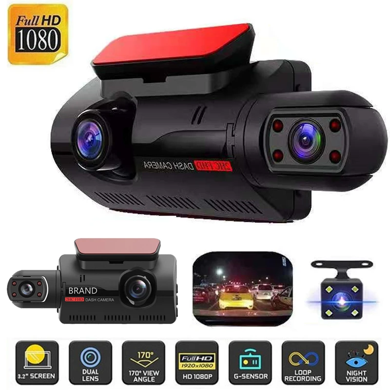 Car-Driving-Recorder-Front-and-Rear-Dual-Lens-Camera-Wide-Angel-DVR-Car ...