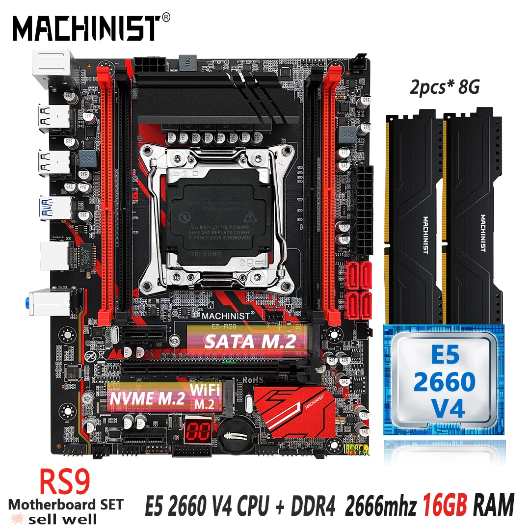 MACHINIST-RS9-X99-Motherboard-Set-LGA-2011-3-Kit-Xeon-E5-2660-V4-CPU ...
