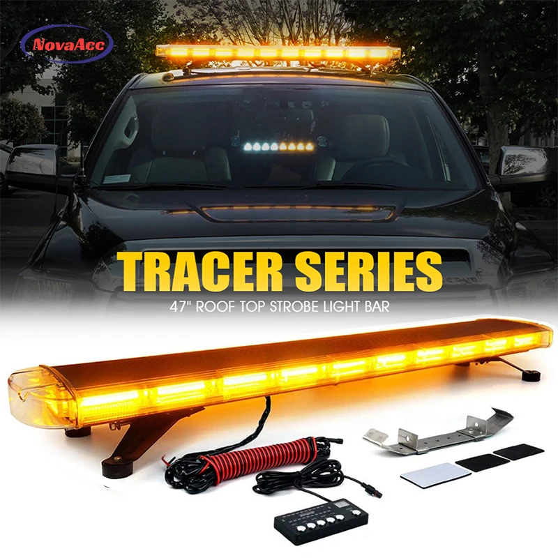 Strobe Bar Lights For Vehicles XRIDONSEN Emergency Strobe Dash Police