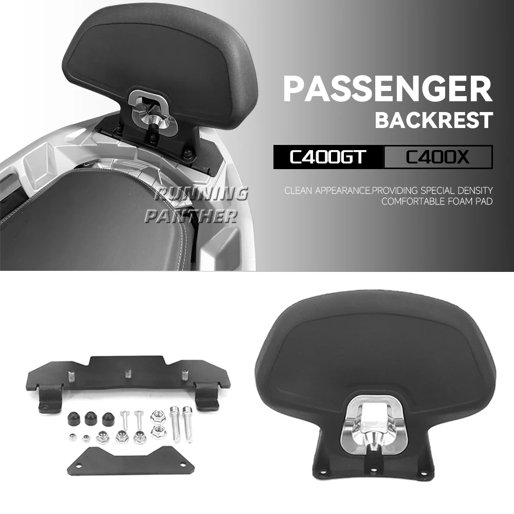 NEW-Motorcycle-Accessories-Black-Rear-Passenger-Seat-Backrest-Cushion ...