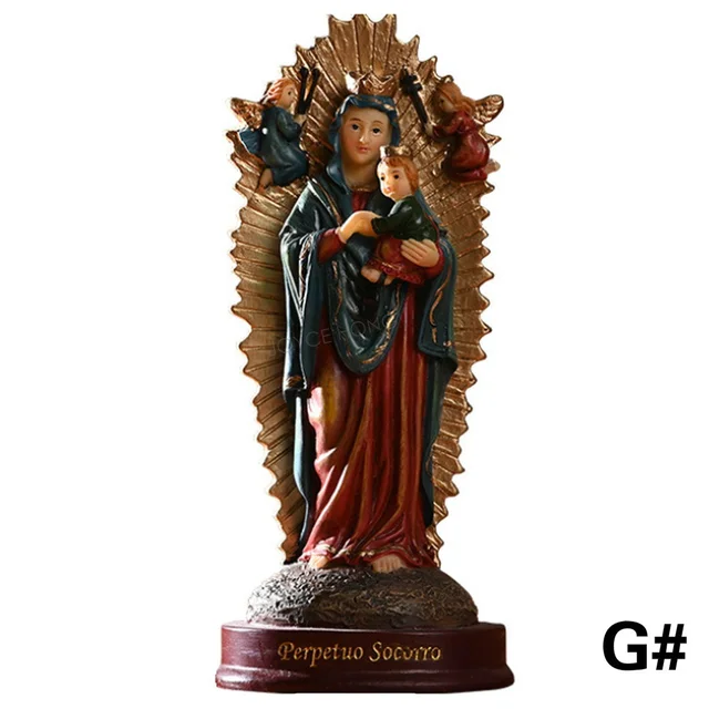 1pc Blessed Saint Virgin Mary Sculpture Jesus Christ Tabletop Statue ...