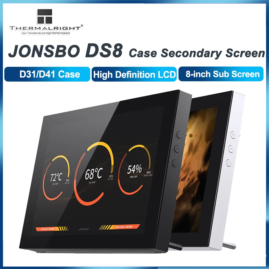 JONSBO DS8 D31/D41 Case Sub Screen High Definition LCD 8-inch Supports ...