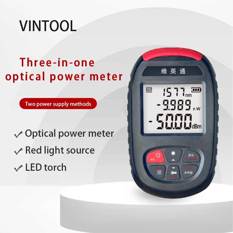 VINTOOL Optical Power Meter Red Light All-In-One Machine Charging ...