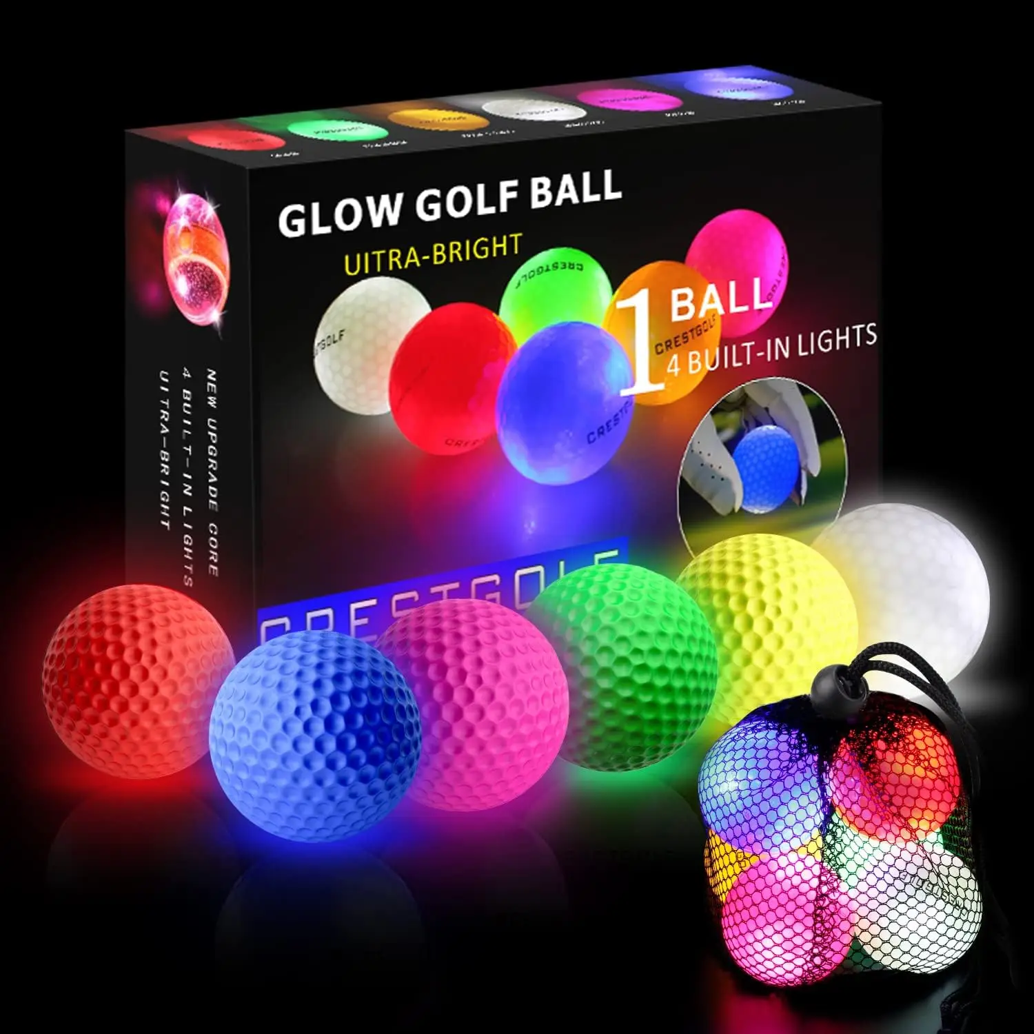 Crestgolf-LED-Golf-Balls-for-Night-Glow-in-The-Dark-Golf-Ball-with-4 ...