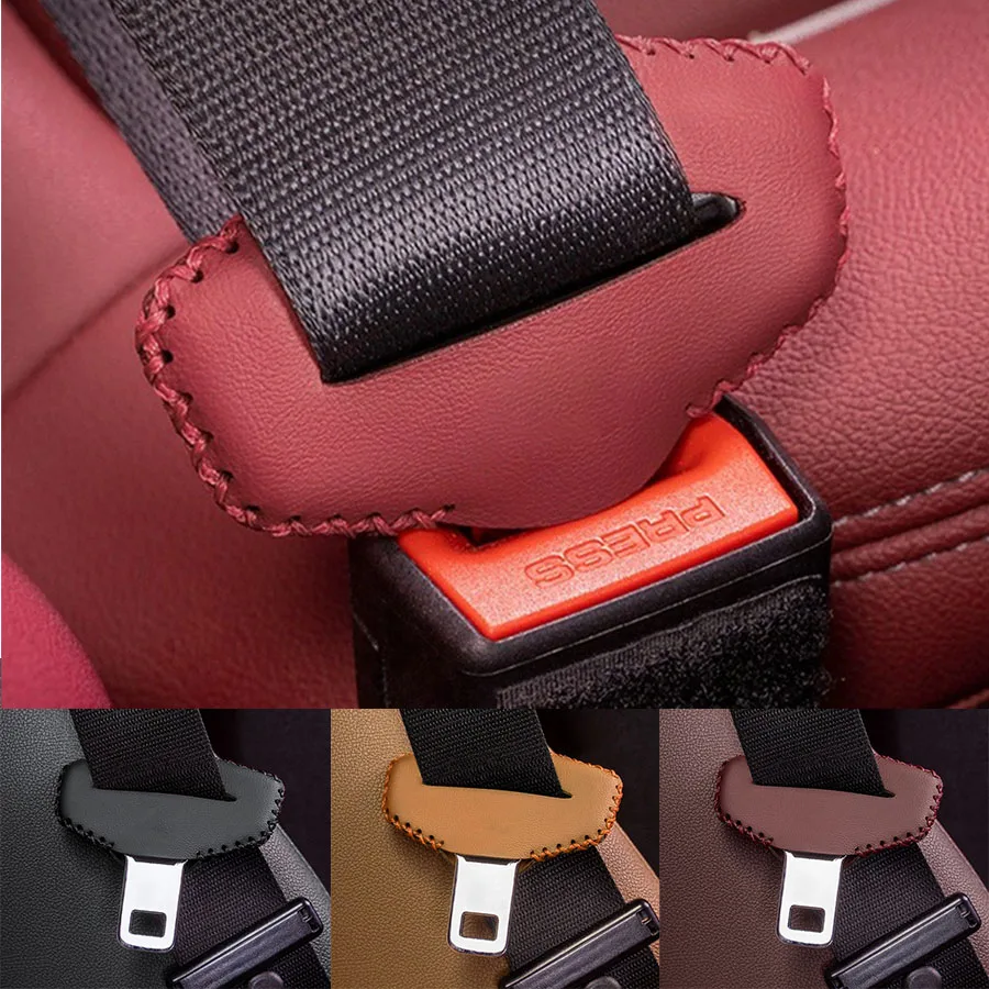 2pc-Car-Seat-Belt-Buckle-Clip-Protector-Universal-leather-Interior ...