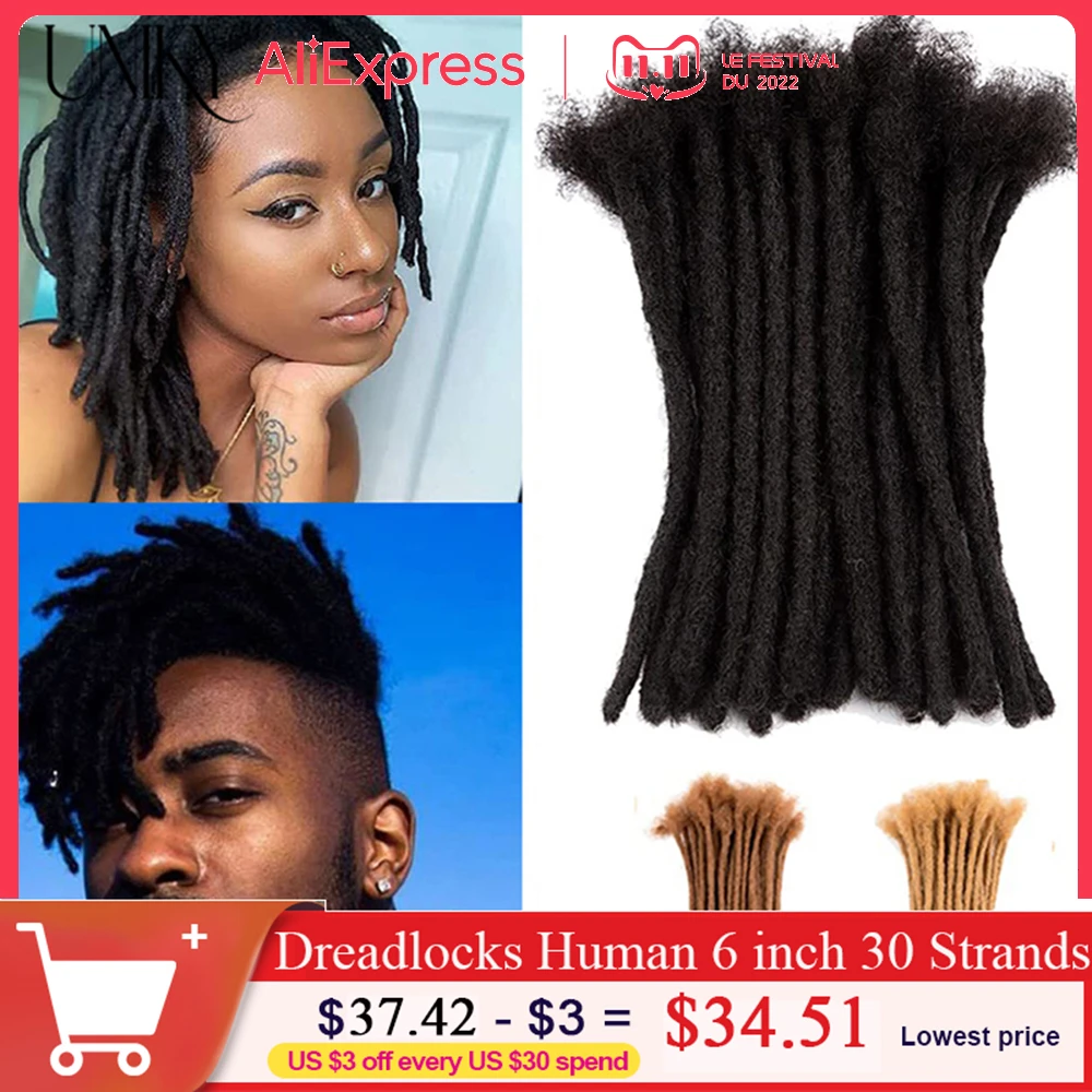 Dreadlock Extensions Human Hair For Men/women Crochet Braids Organic ...