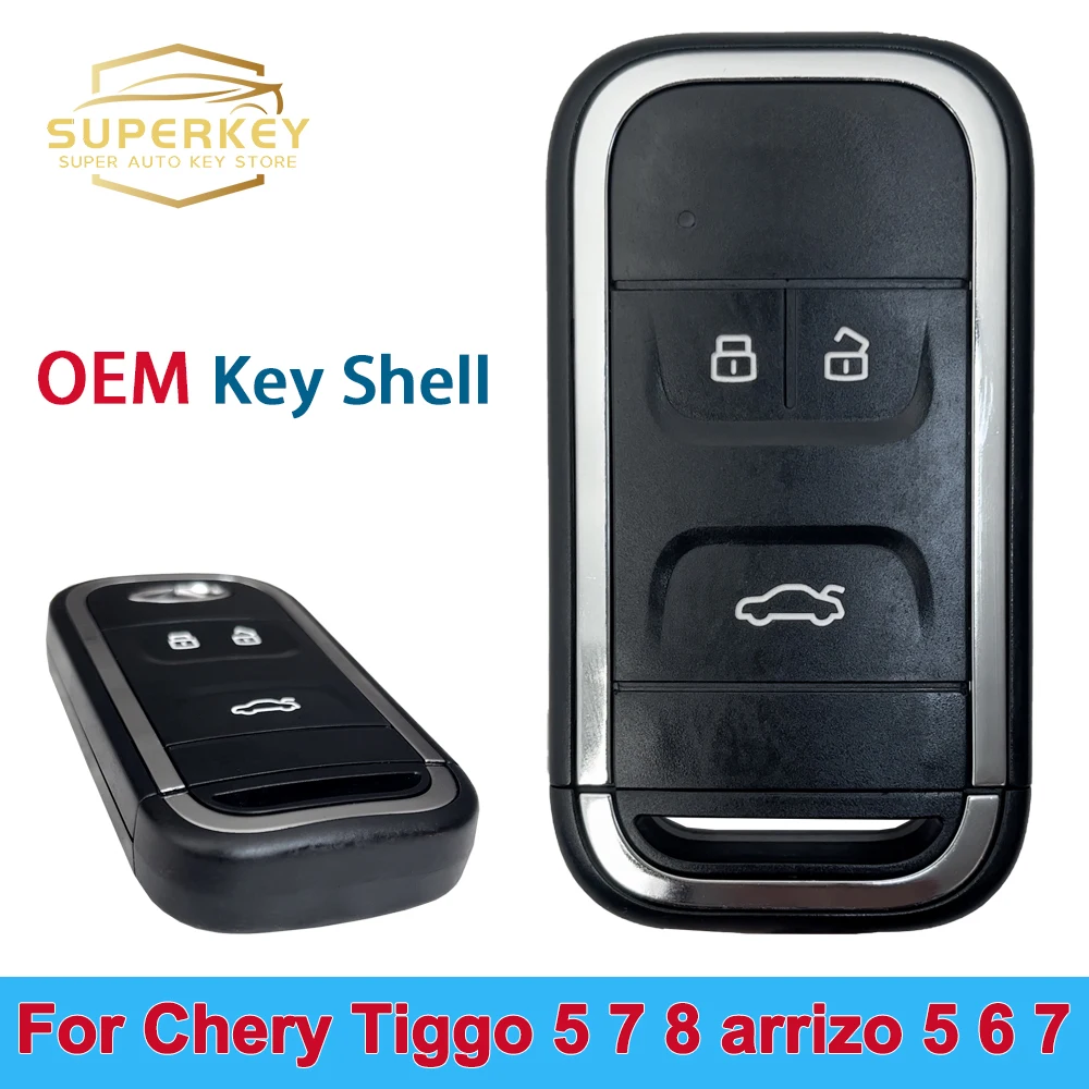 SUPERKEY OEM 3 Button Remote Car Key Shell Case For New Chery Arrizo 5 ...