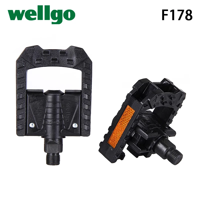 Wellgo-F178-Plastic-Body-Boron-Spindle-Polymer-Bearing-Bicycle-Pedal ...