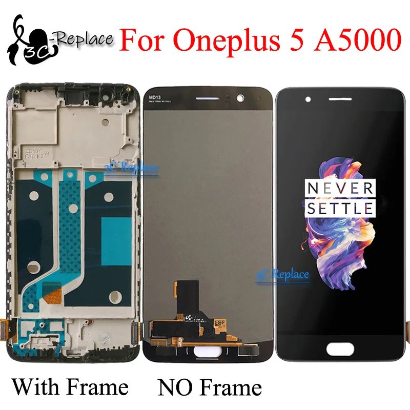 AMOLED-Oled-TFT-Black-White-5-5-For-OnePlus-5-1-5-A5000-LCD-Display ...