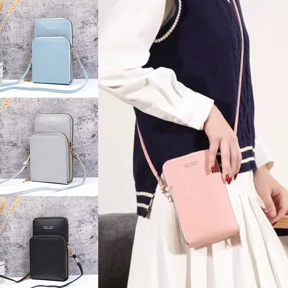 Women Bag Leather Mobile Phone Cover Handbag Universal for Apple Xiaomi ...