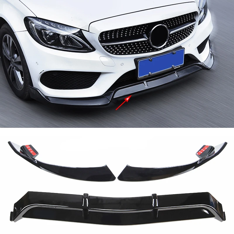 For-Mercedes-Benz-C-Class-W205-C205-Coupe-Front-Bumper-Lip-Body-Kit ...