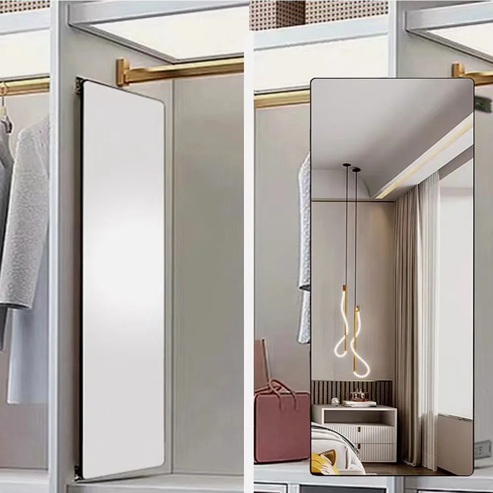 Wardrobe Mirror Push-pull Invisible Built-in Full-length, 44% OFF