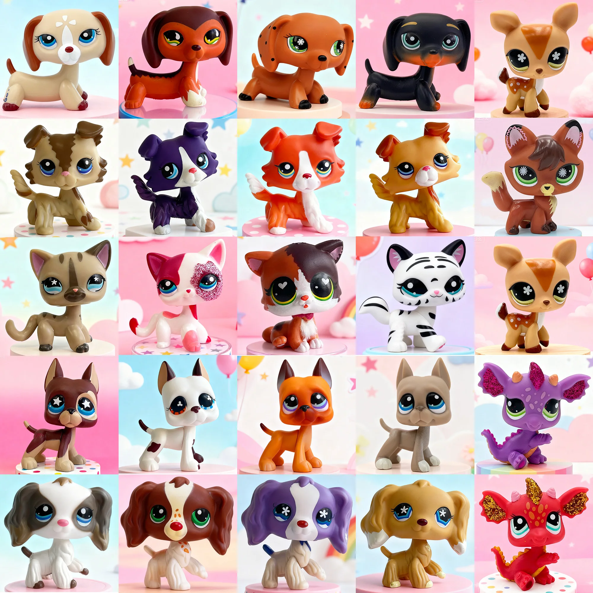 Rare pet shop lps toy Bobble head toy original animal cat collie great ...