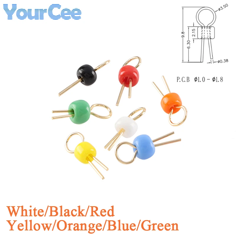 70pcs Ceramic Gold Plated Copper Test Pin Point Bead Ring Solder Probe ...