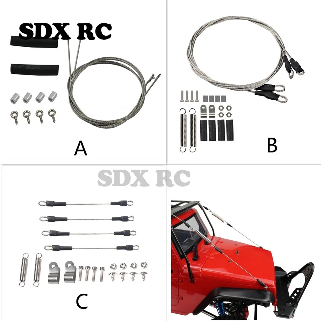 RC Car Steel Pull Rope for 1/10 RC Crawler TRX 4 TRX 4 Axial SCX10 ...