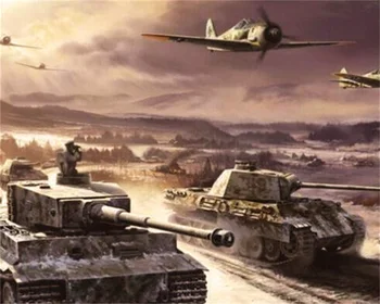 Military themed paint by numbers kits