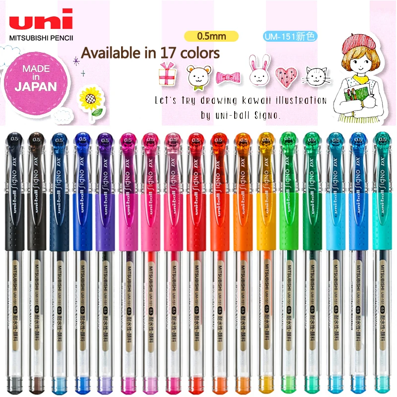 1-Pcs-Japan-UN-Gel-Pen-UM-151-Color-Series-Take-Notes-Signature-Pen ...