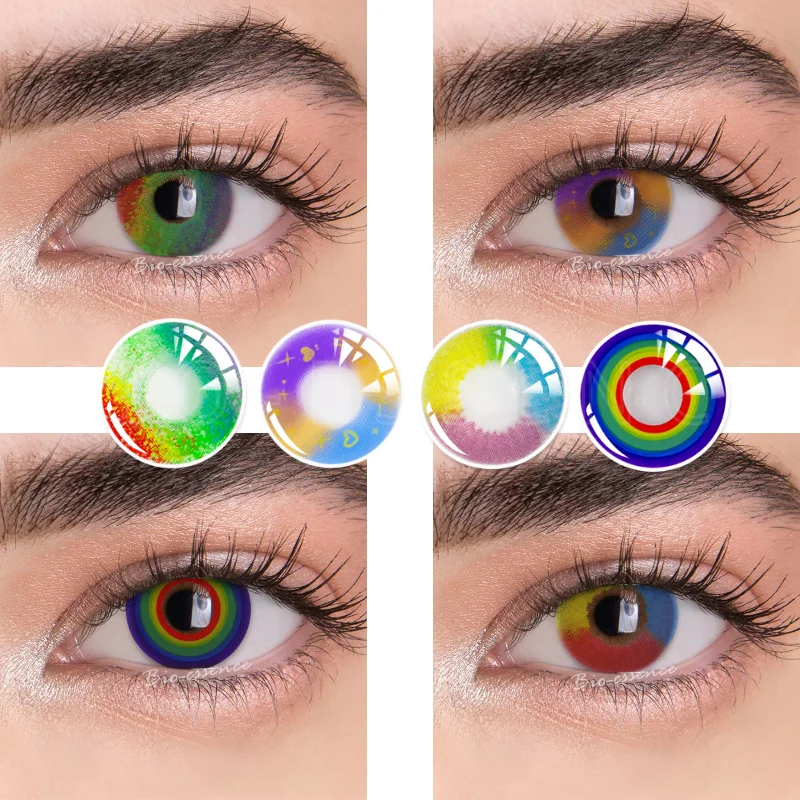 Rainbow Coloured Contact Lenses