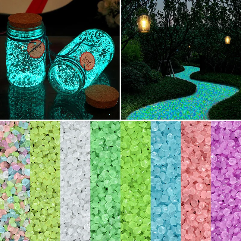 1000pcs-Glow-In-The-Dark-Garden-Pebbles-Glow-Stones-Outdoor-Garden ...