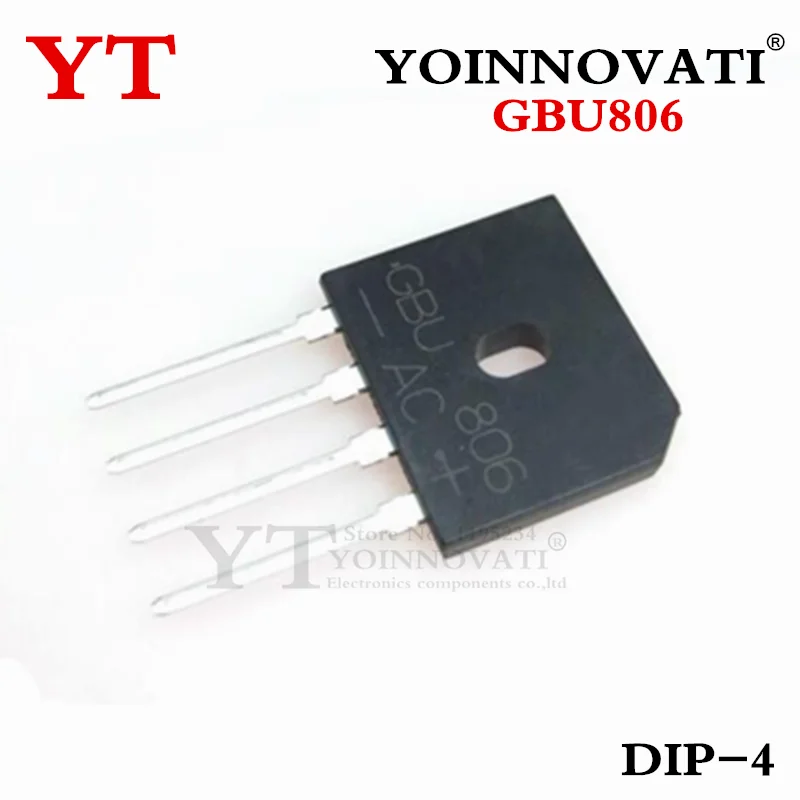 10pcs/Lot GBU806 GBU 806 DIP-4 IC Best Quality - AliExpress 502