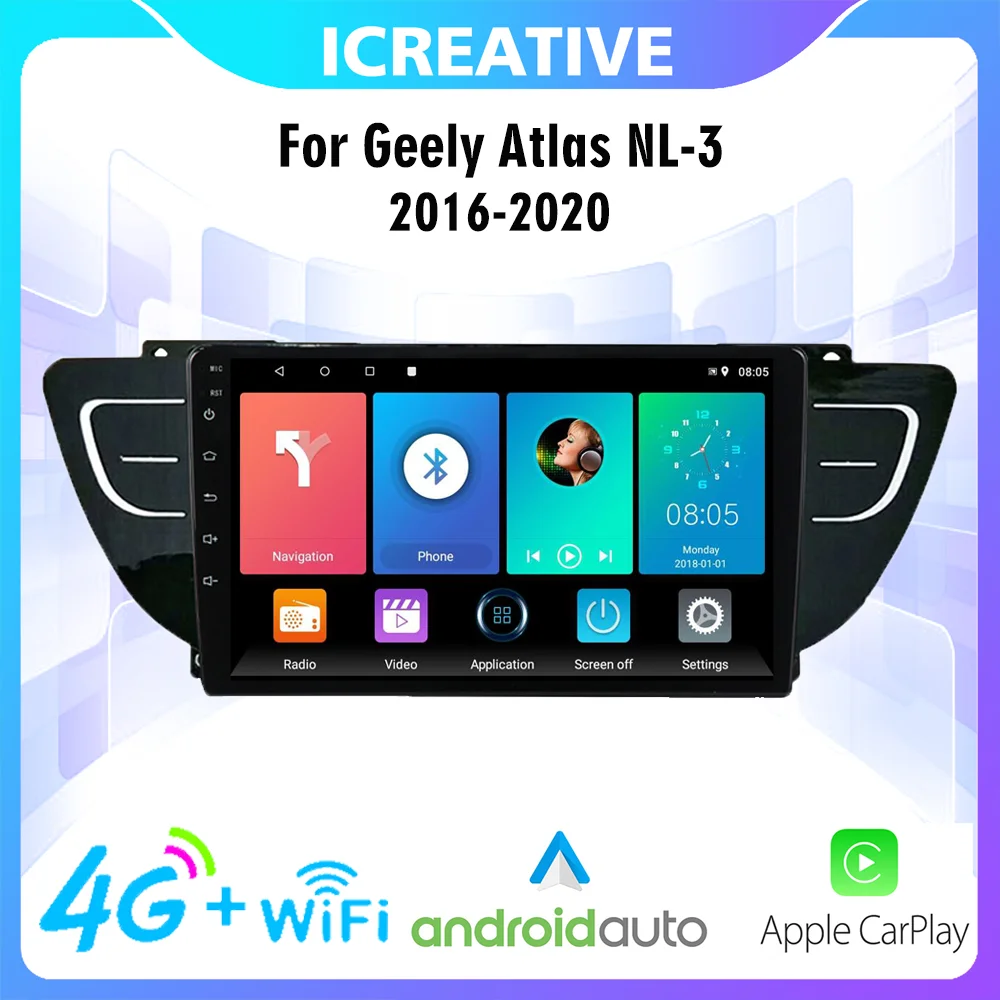 Geely Atlas NL 3 2016 2020 용 Autoradio 2 Din Android 4G Carplay 자동차 ...