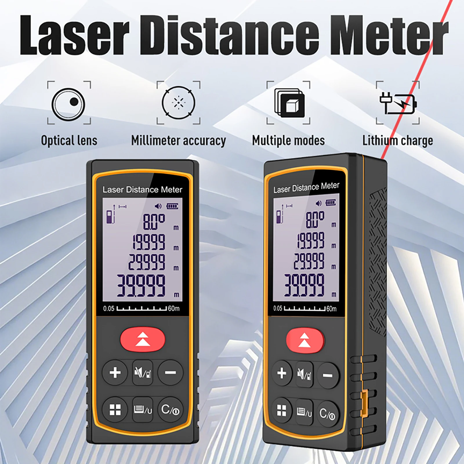 Laser Measure Digital Laser Distance Meter Upgraded High-Accuracy Laser ...