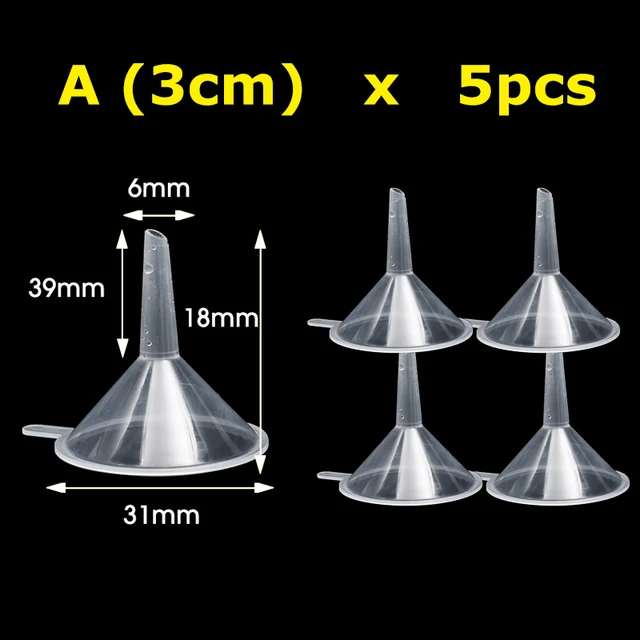 20pcs Mini Funnel Transparent Plastic Funnel Small Mouth Liquid Oil ...