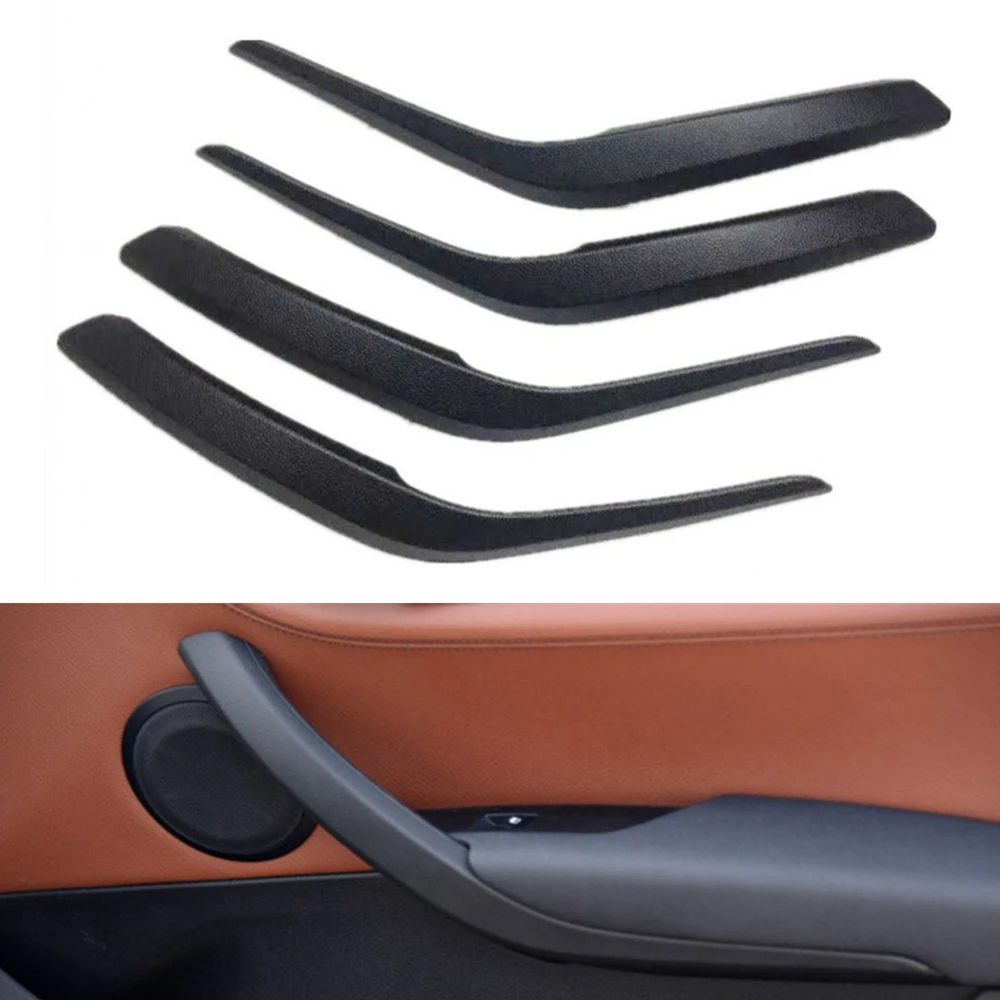 4pcs-set-Car-Interior-Door-Pull-Handle-Trim-Cover-Black-For-BMW-X1-E84 ...