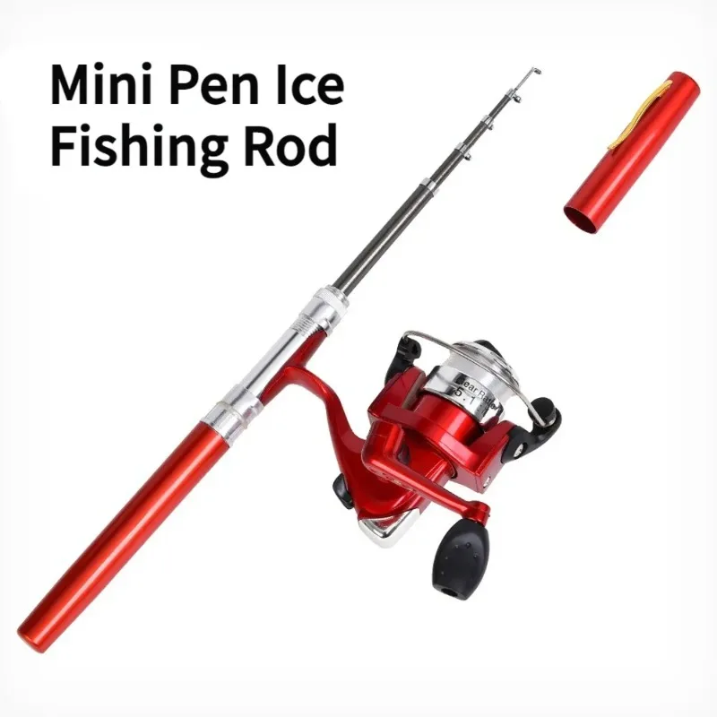 1set-Pen-Fishing-Rod-Spinning-Wheel-Fishing-Wheel-Portable-Pocket-Ice ...