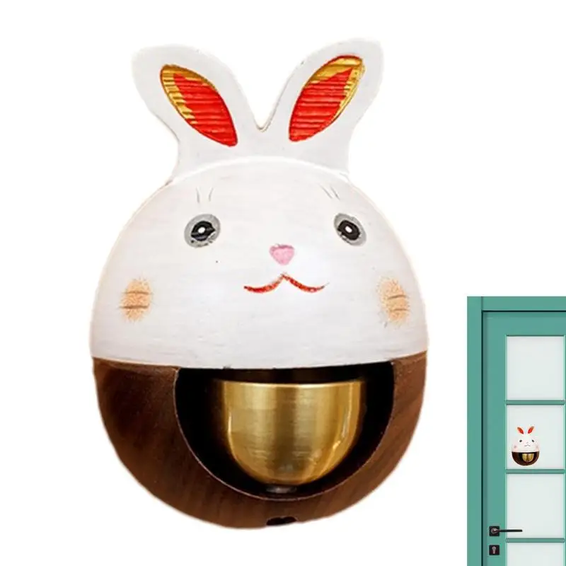 Bell-For-Door-Opening-Wooden-Rabbit-Shaped-Magnetic-Door-Knocker ...