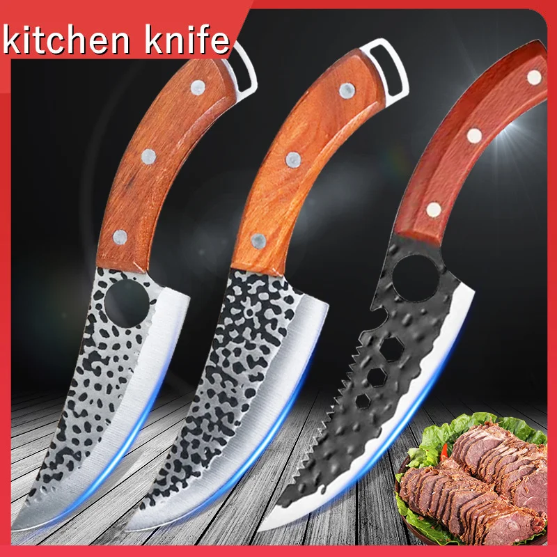 Handmade-Forged-Stainless-Steel-Kitchen-Chef-Boning-Knives-Fishing ...