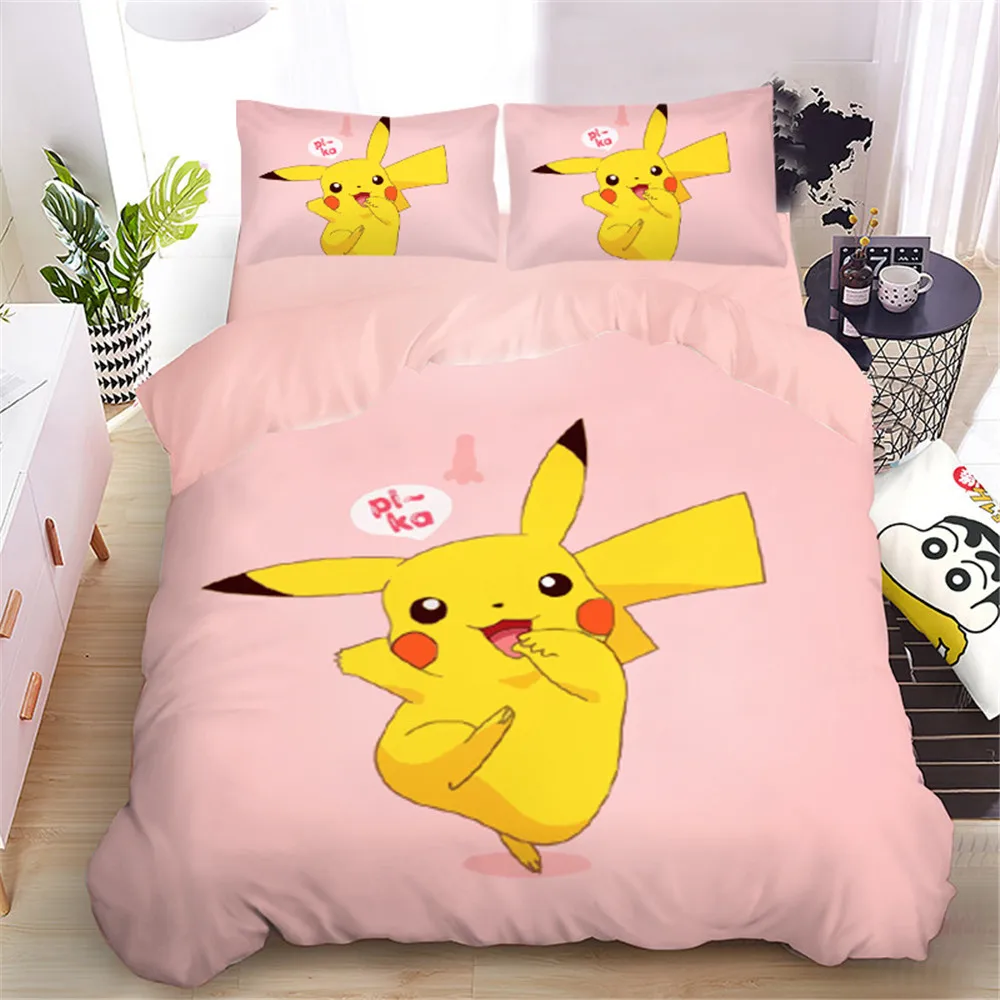 Pokemon-Pikachu-Reversible-Bedding-Set-Single-Bed-Duvet-Cover-and ...
