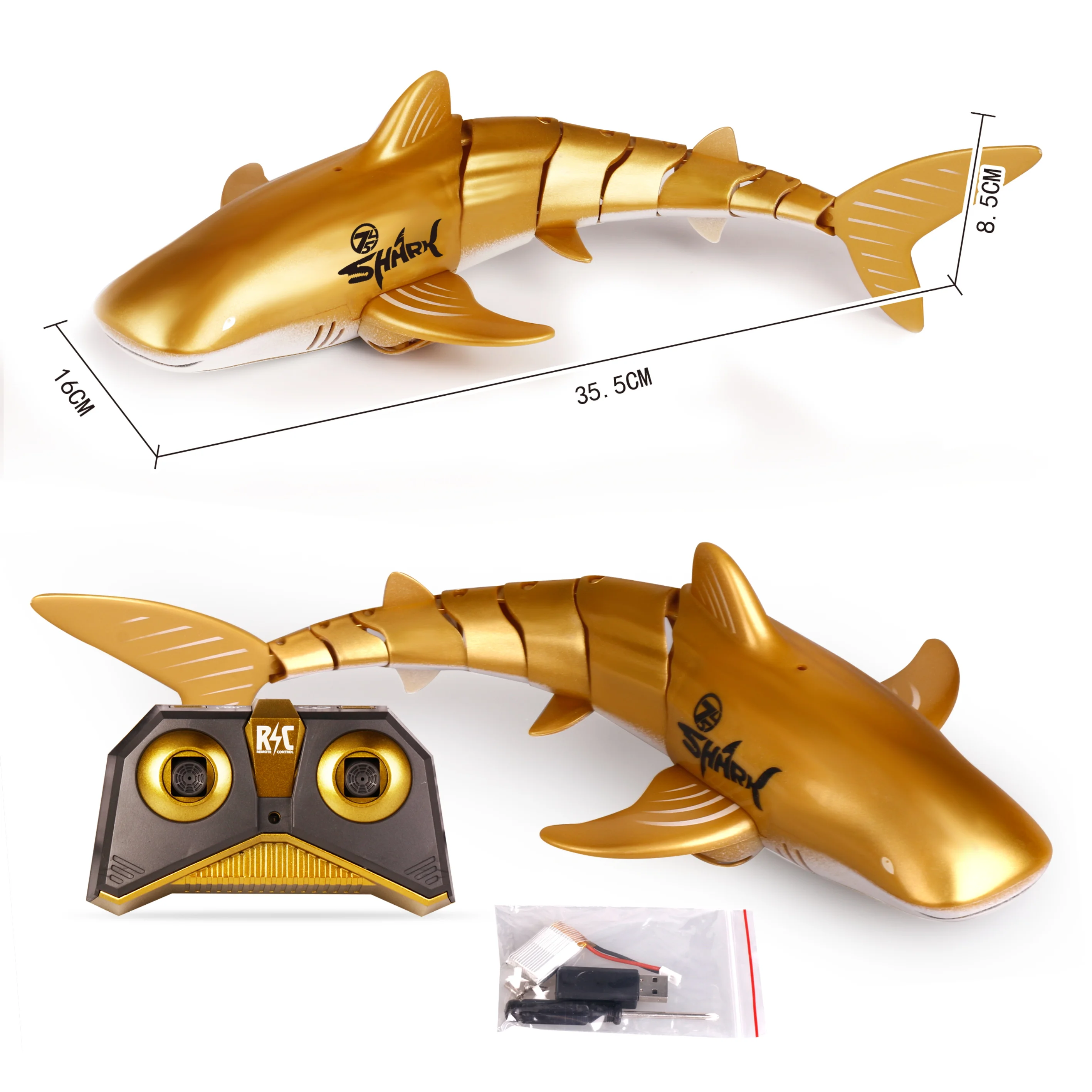 Toy Robotic Shark Funny RC Shark Toy Remote Control Animals Robots