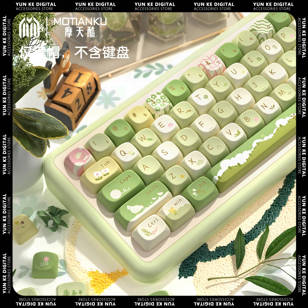 Green-Mechanical-Keyboard-Personalized-Keyboard-Sublimation-Cartoon-MCA ...