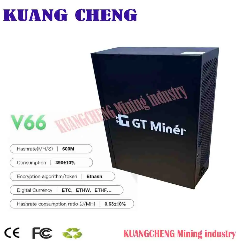 GT Miner V66 6G 600M 500M ETC ETHW ETHF Miner With PSU Low Noise Batter Than E3 Innosilicon A10 ...
