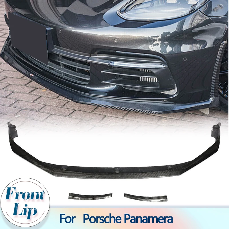Car-Front-Bumper-Lip-Spoiler-with-Splitters-for-Porsche-Panamera-4-Door ...