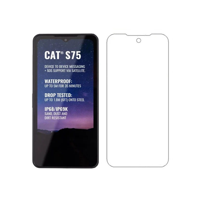 100% Original Full Glue HD Tempered Glass For Cat S75 Screen Protector ...
