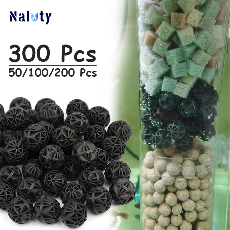 20-300pcs-Aquarium-Biochemical-Filter-Ball-with-Filter-Cotton-Fish-Tank ...