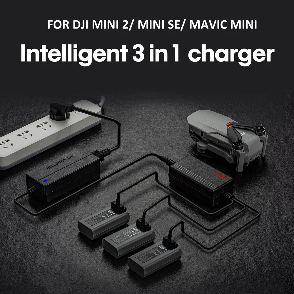 Smart Fast Charger for DJI Mini 2/ Mini SE/ Mavic Mini Drone 3in1 Home ...