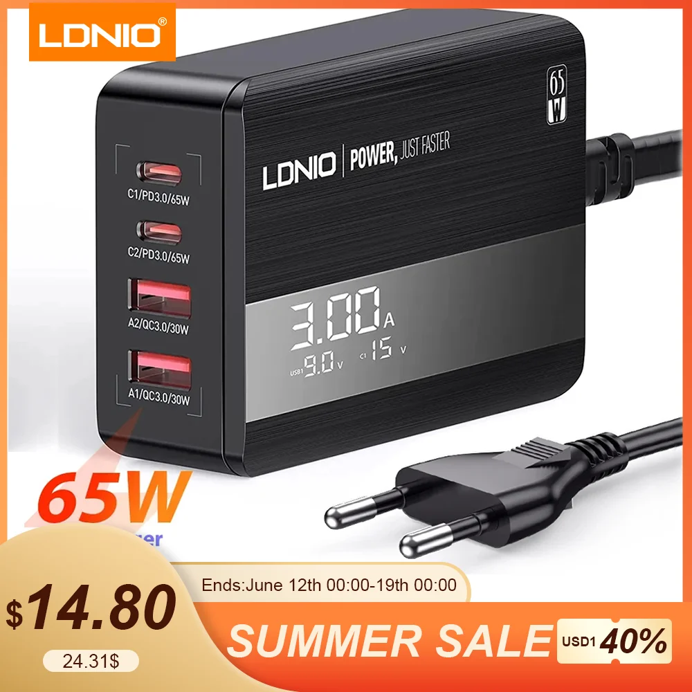 LDNIO USB C 타입 고속 충전 충전기, 아이폰 14 13, 삼성, 샤오미, 노트북, 카메라 데스크탑 휴대폰 충전기 ...