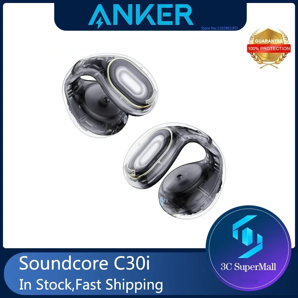 Original-Anker-Soundcore-C30i-Open-Ear-Earbuds-Clip-On-Comfort-Wireless-Bluetooth-Earphonefor ...