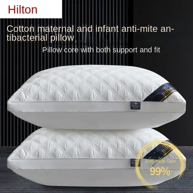 Soft-Cotton-Pillow-Core-for-Neck-Support-with-Hilton-Hotel-Quality ...