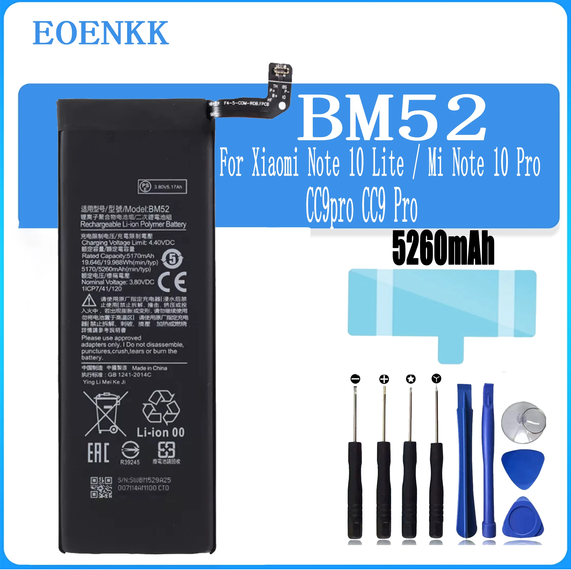 Original Capacity BM52 Battery For Xiaomi Mi Note 10 Lite Mi Note 10 ...