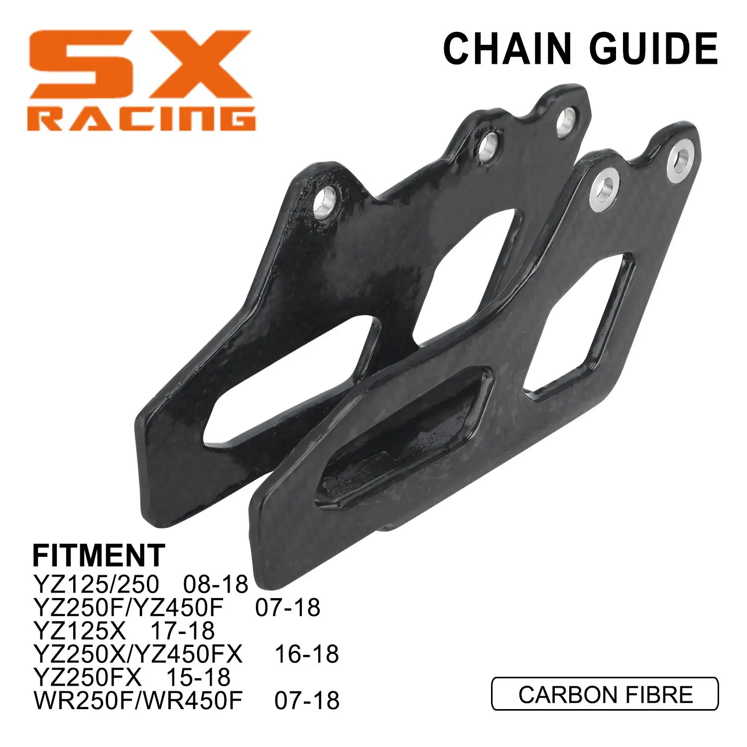 Funparts-Motorcycle-Parts-Carbon-Fiber-Chain-Guide-Guard-For-YAMAHA-YZ ...