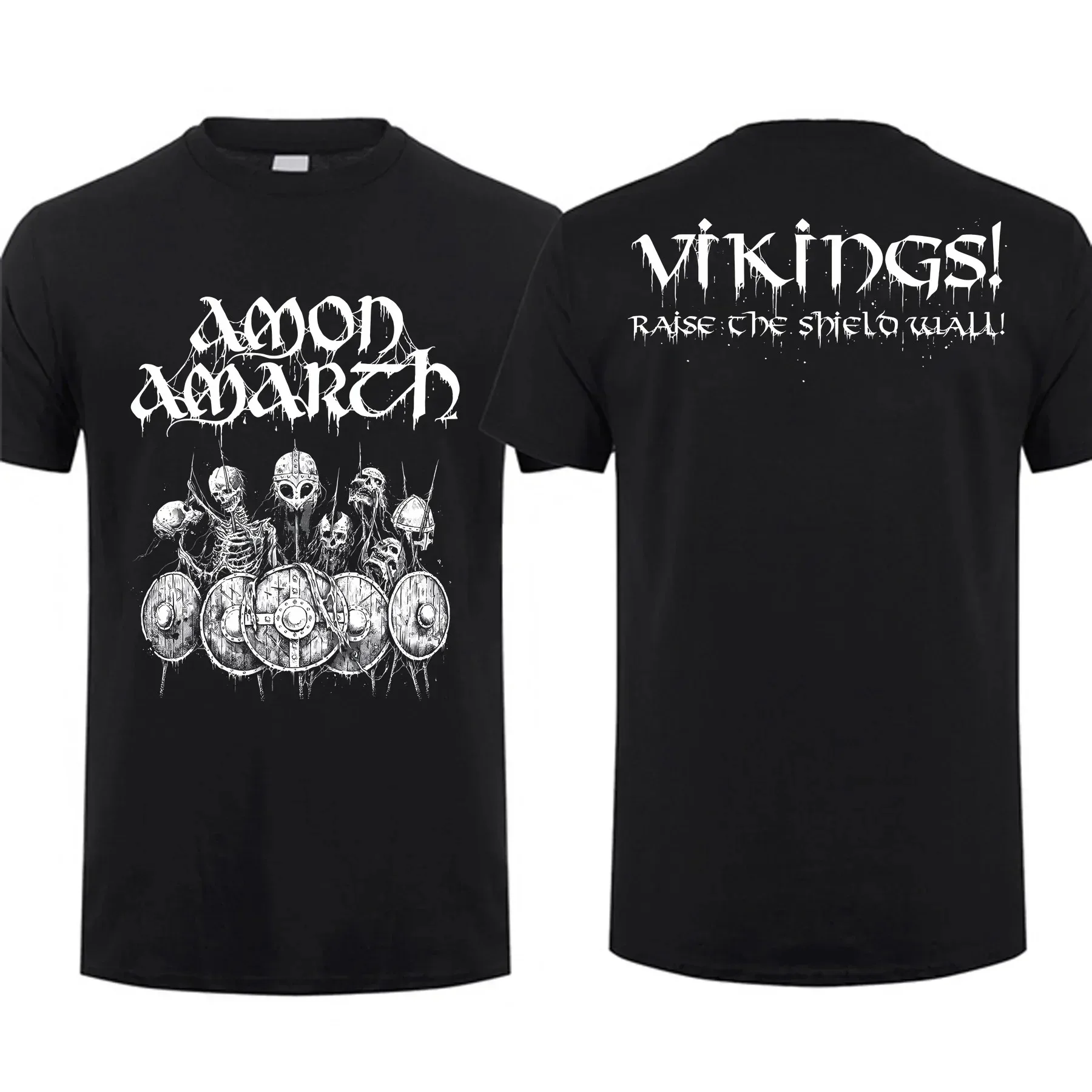 2023-Fashion-Tee-Men-T-Shirt-Double-sided-Amon-Shieldwall-Black-By ...