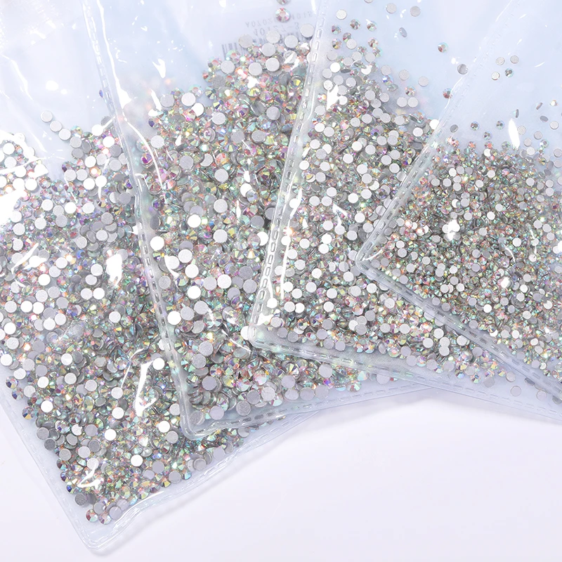 1440pcs-Clear-Crystal-AB-Color-3D-Nail-Rhinestone-SS3-ss12-Non-HotFix ...